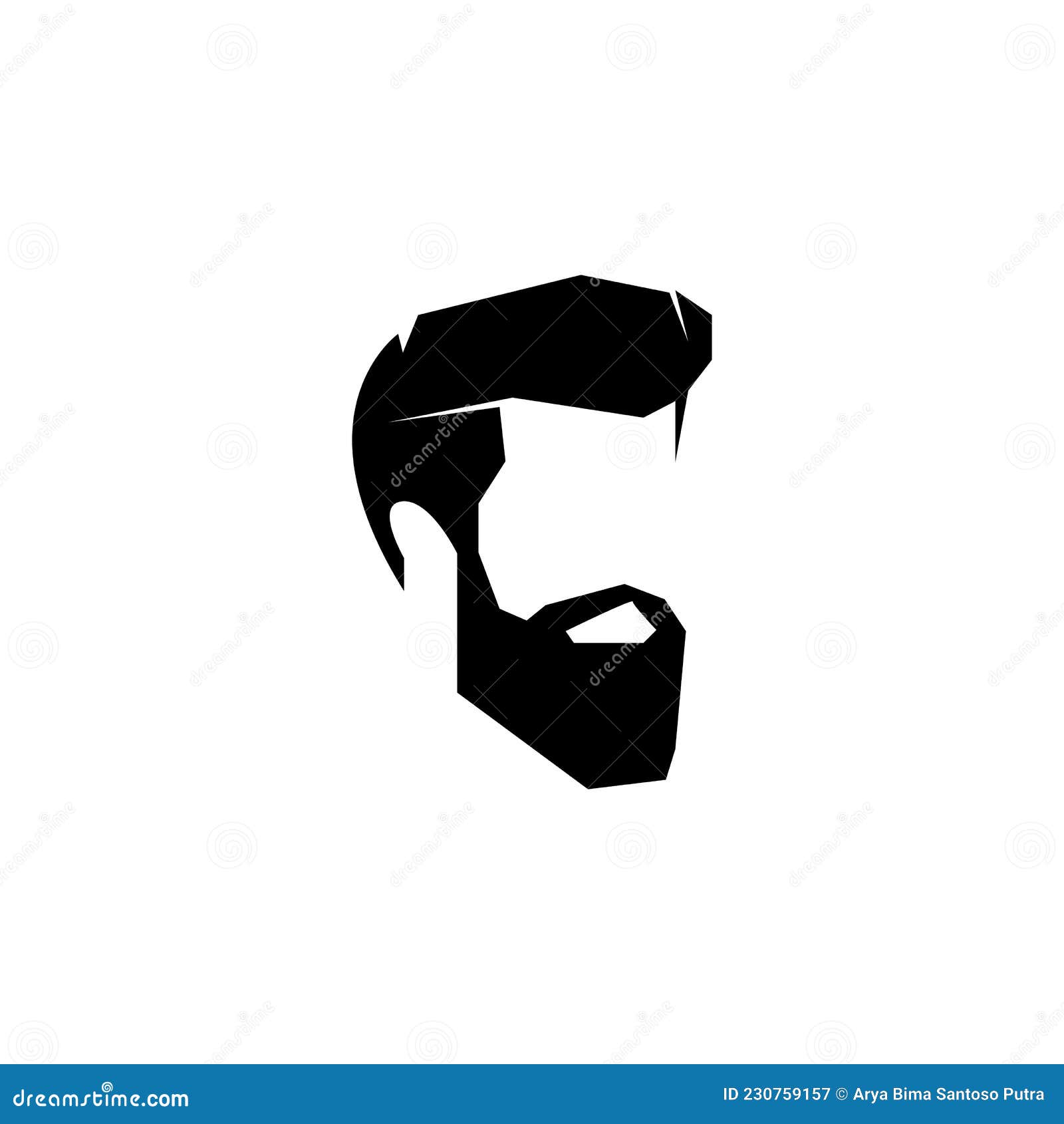 Real Man Masculine Beard Symbol Vector Logo Stock Vector - Illustration ...