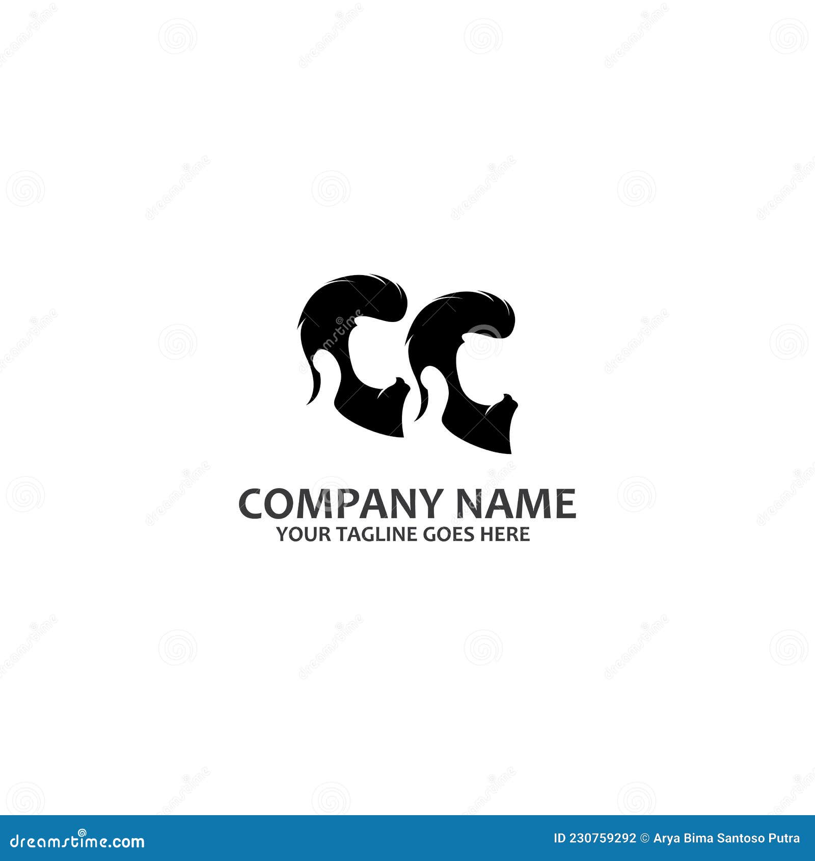 Real Man Masculine Beard Symbol Vector Logo Stock Illustration ...