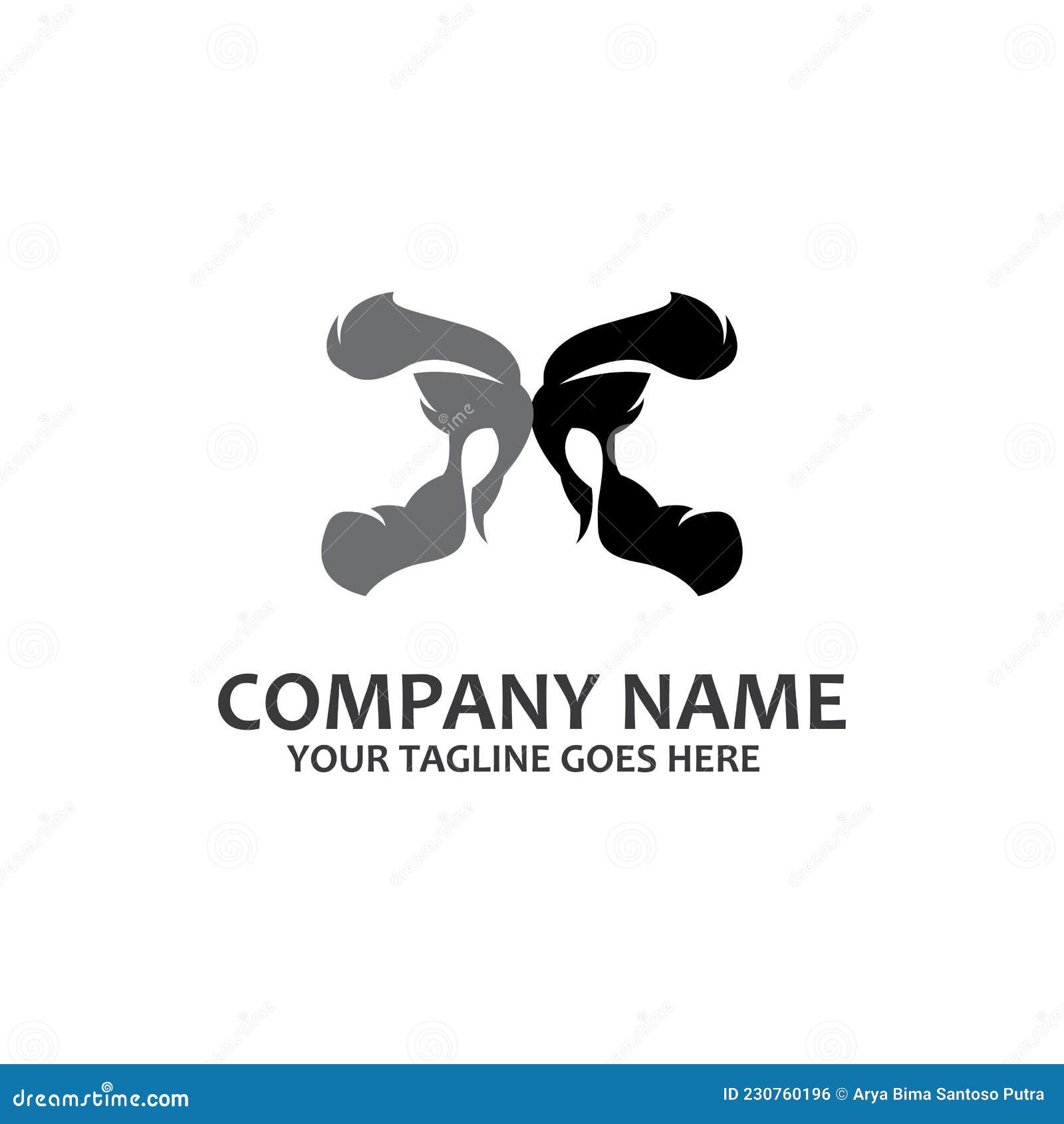 Real Man Masculine Beard Symbol Vector Logo Stock Illustration ...