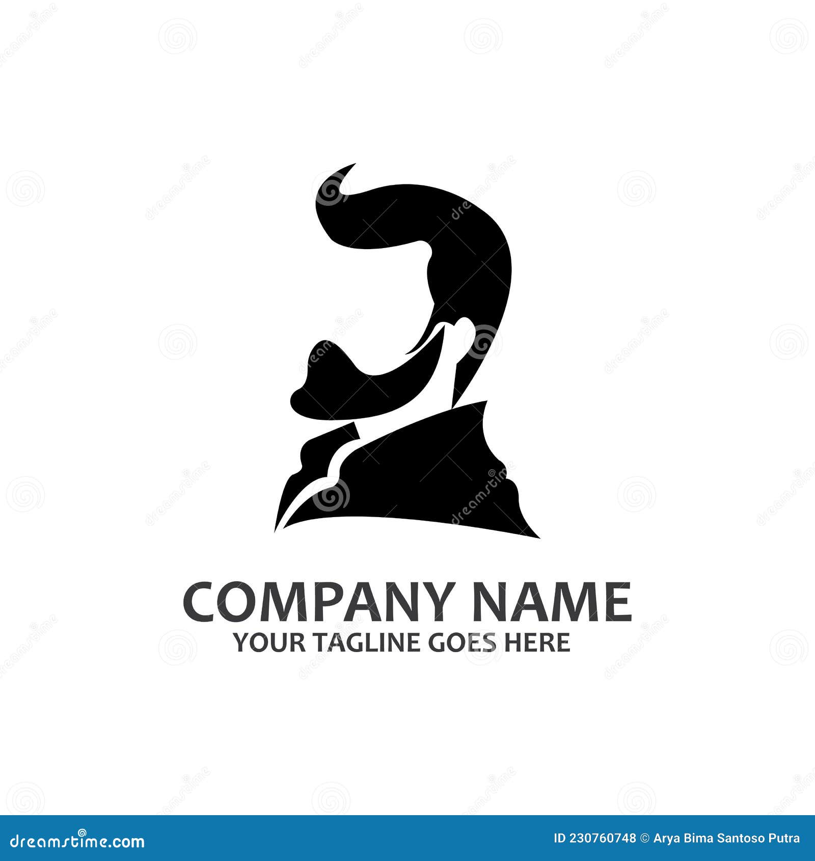 Real Man Masculine Beard Symbol Vector Logo Stock Illustration ...