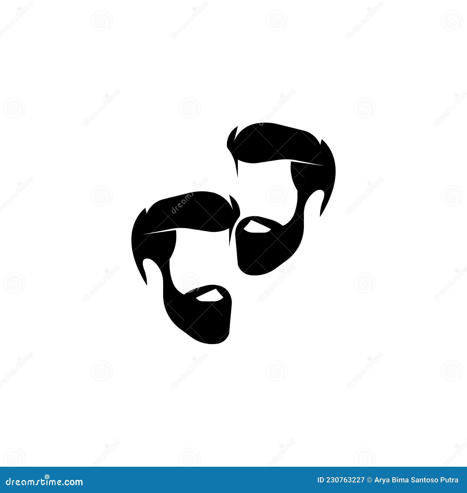 Real Man Masculine Beard Symbol Vector Logo Stock Vector - Illustration ...