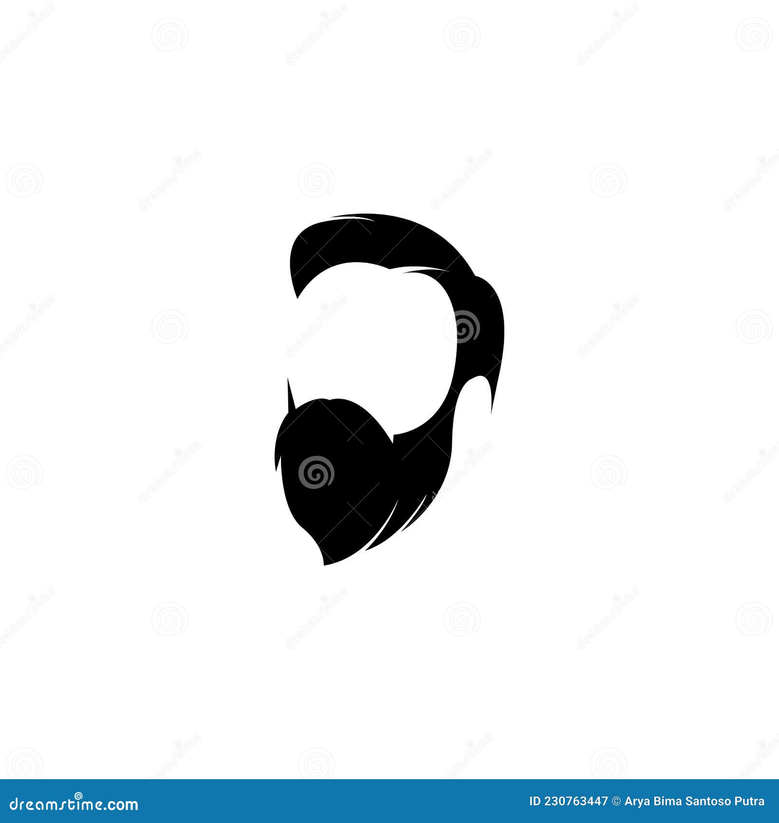 Real Man Masculine Beard Symbol Vector Logo Stock Vector - Illustration ...