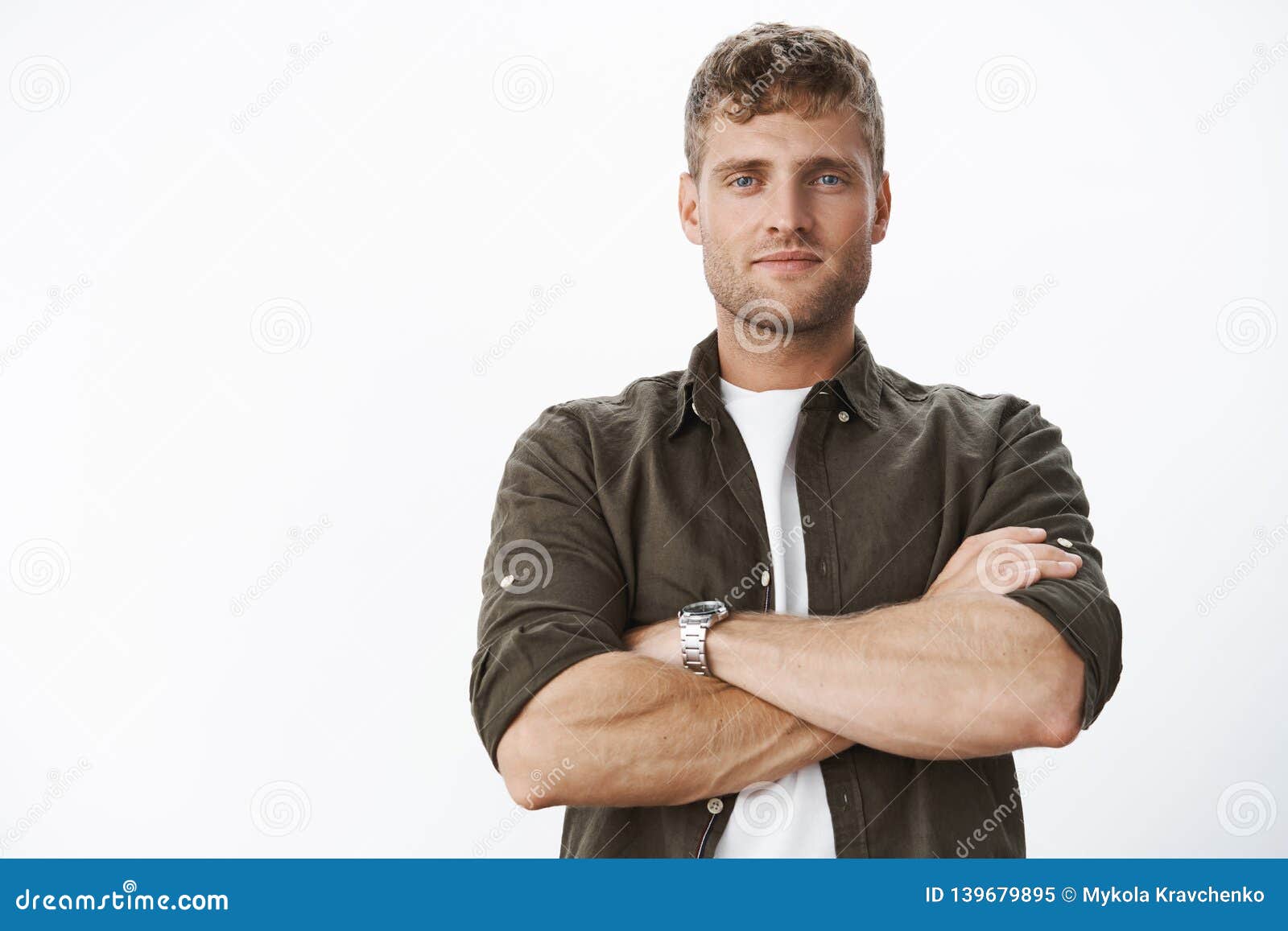 Real Man In Town Confident Good Looking Masculine Blond Male With