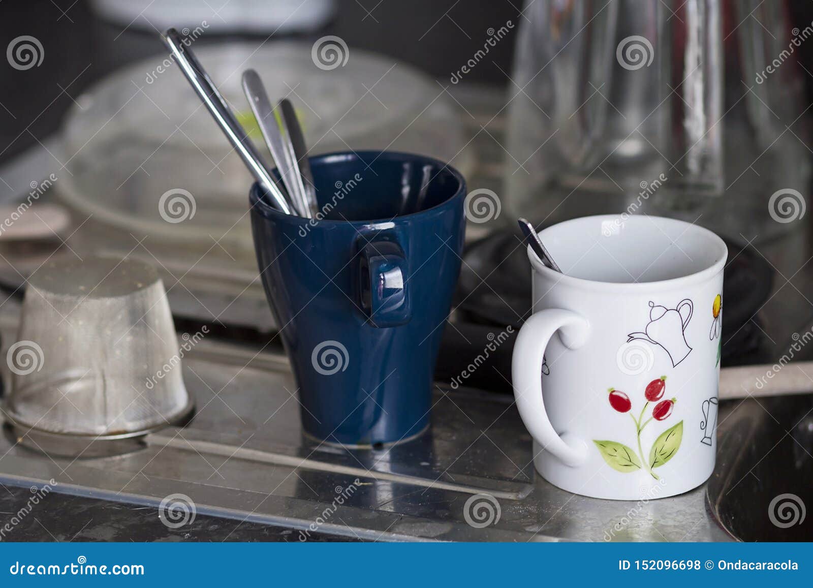A real messy kitchen stock photo. Image of home, appliances - 152096698