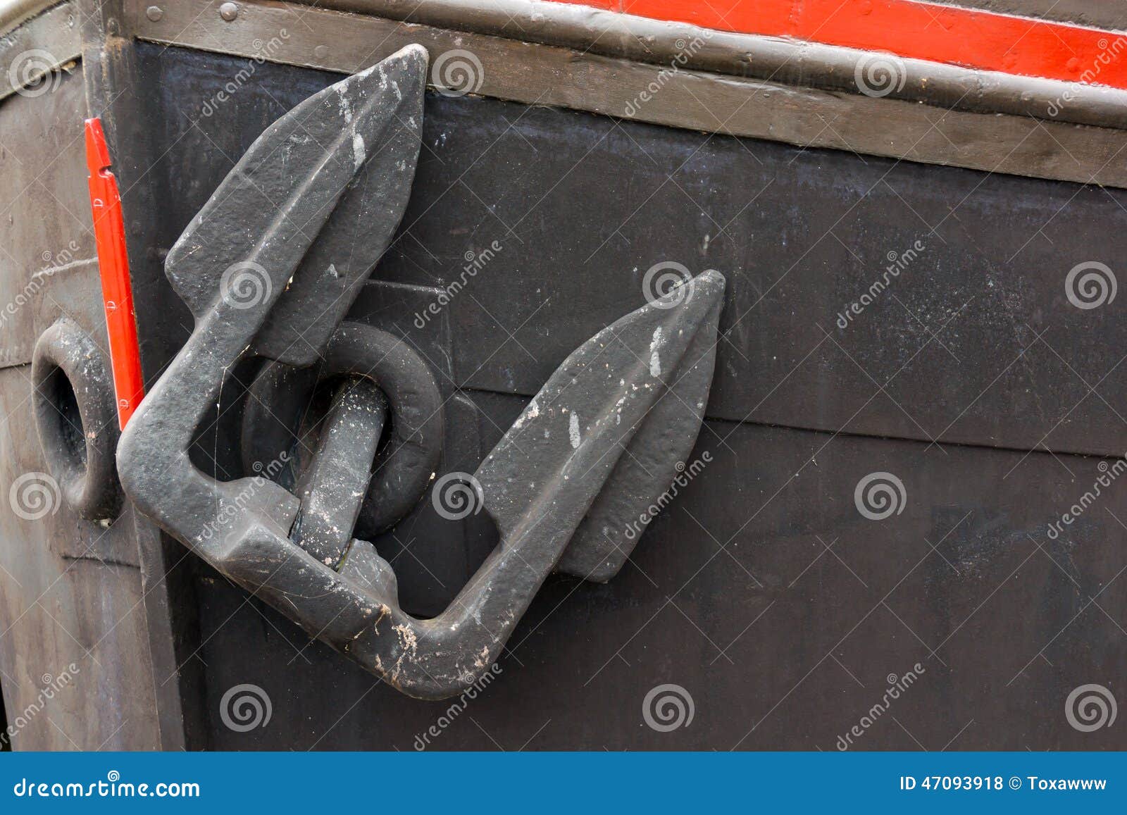 Real Metal Vintage Boat Anchor Stock Photo - Image of shipping ...