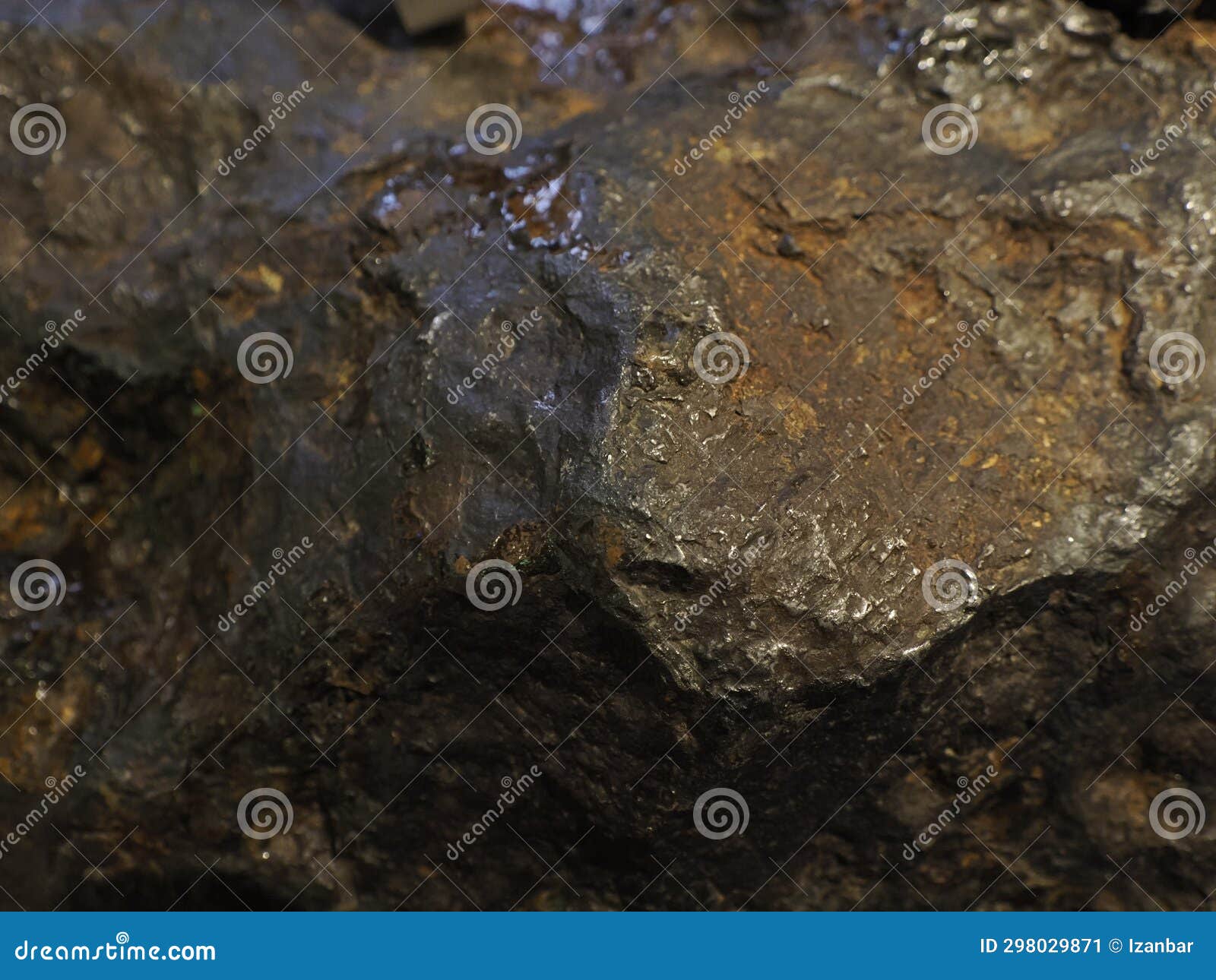 Real Meteorite Rock Detail Close Up Stock Image - Image of textured ...