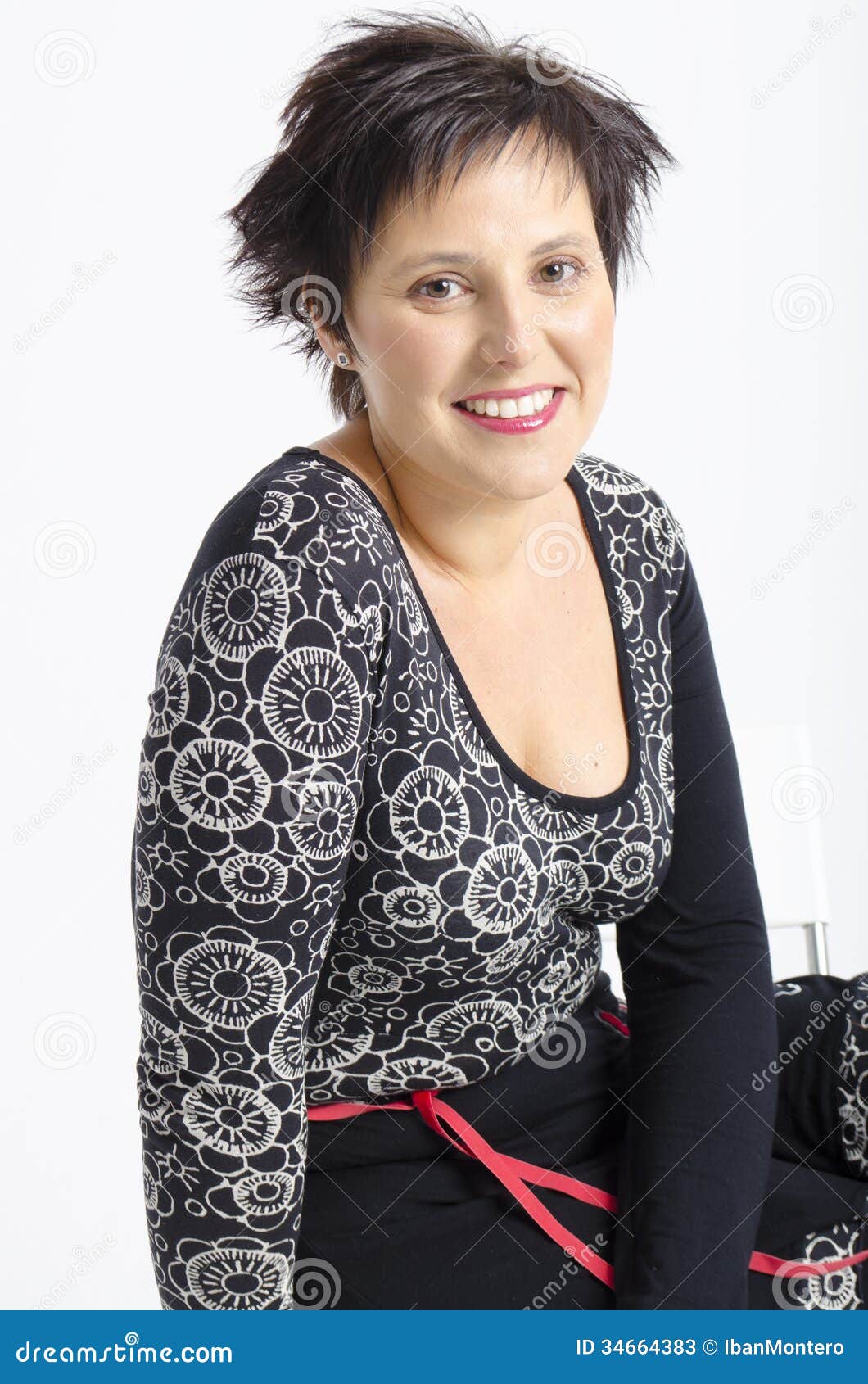 Real Middle Aged Pretty Woman Stock Image - Image of caucasian ...