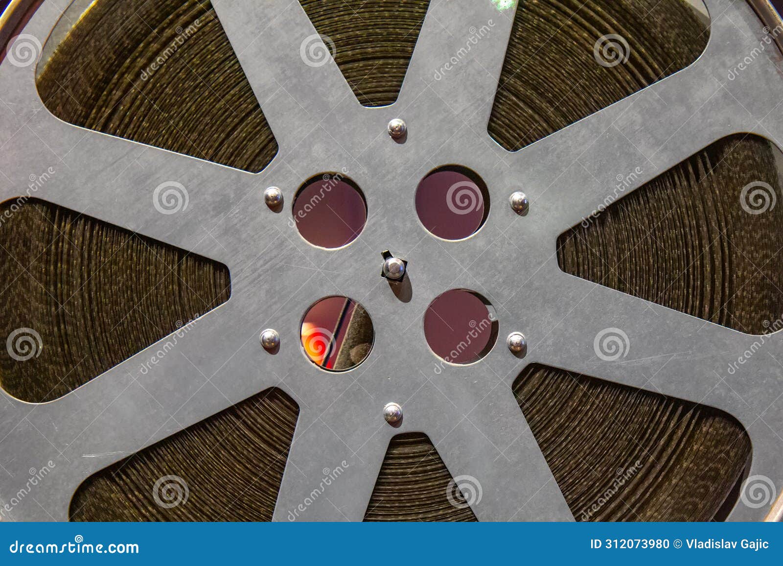 Real 35 Mm Film Projector Tape in the Old Studio Stock Photo - Image of ...