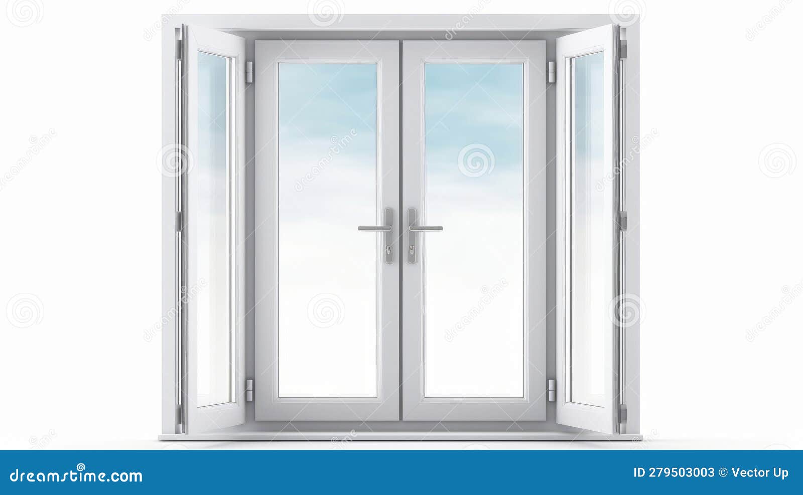 Real Modern House Door Window Frame. Generative AI Stock Illustration ...