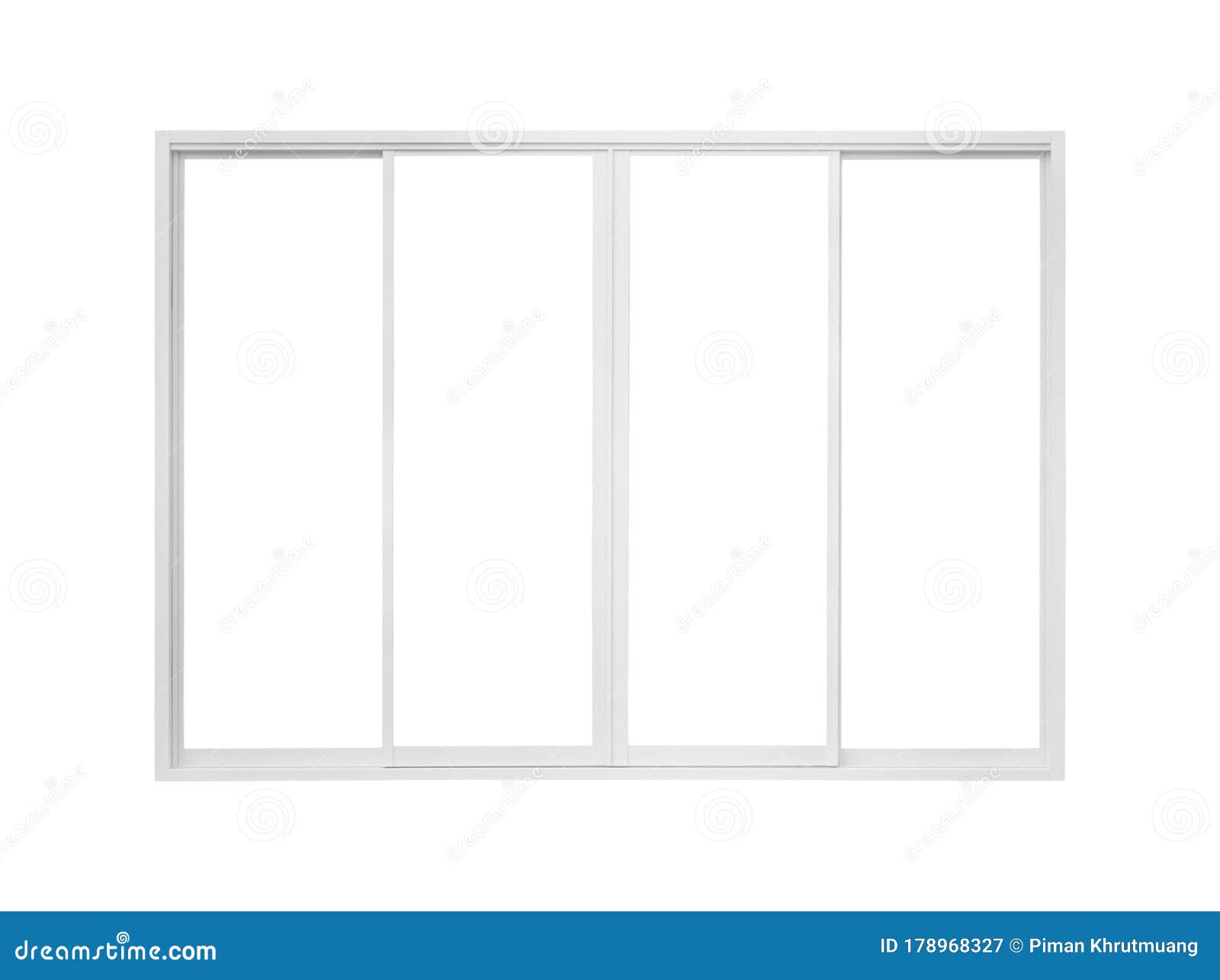 Real Modern House Window Frame Isolated on White Stock Image - Image of ...