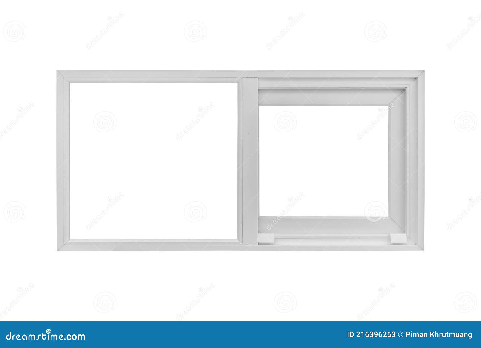 Real Modern House Window Frame Isolated on White Background Stock Image ...