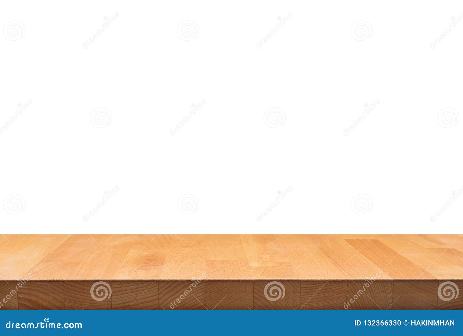 Real Nature Wood Table Top Texture on White Background. Stock Photo ...