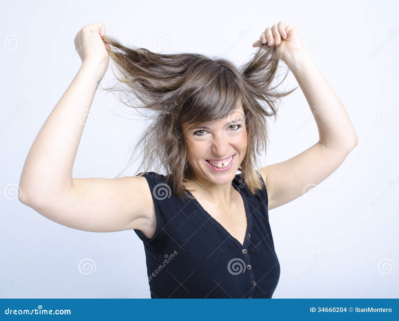 Real Nice Young Woman in Funny Expression Stock Photo - Image of girl ...