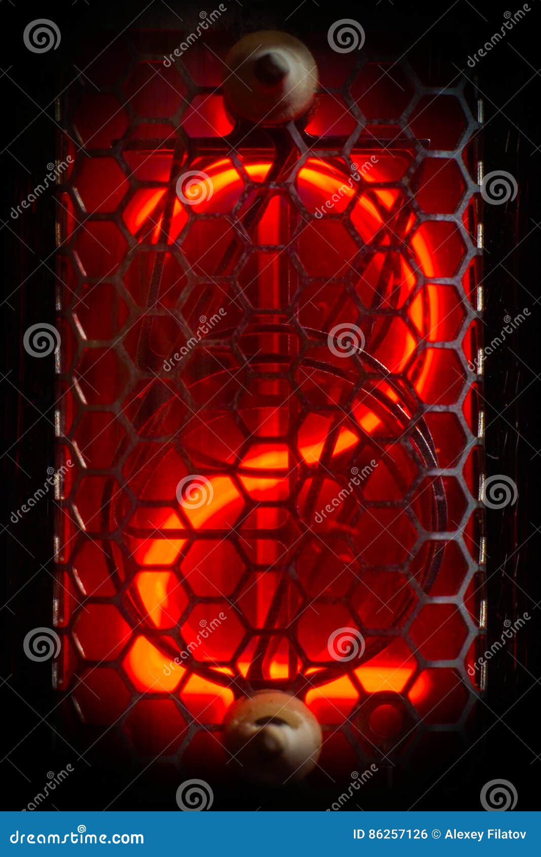 The Real Nixie Tube Indicator of the Numbers of Retro Style. Stock ...