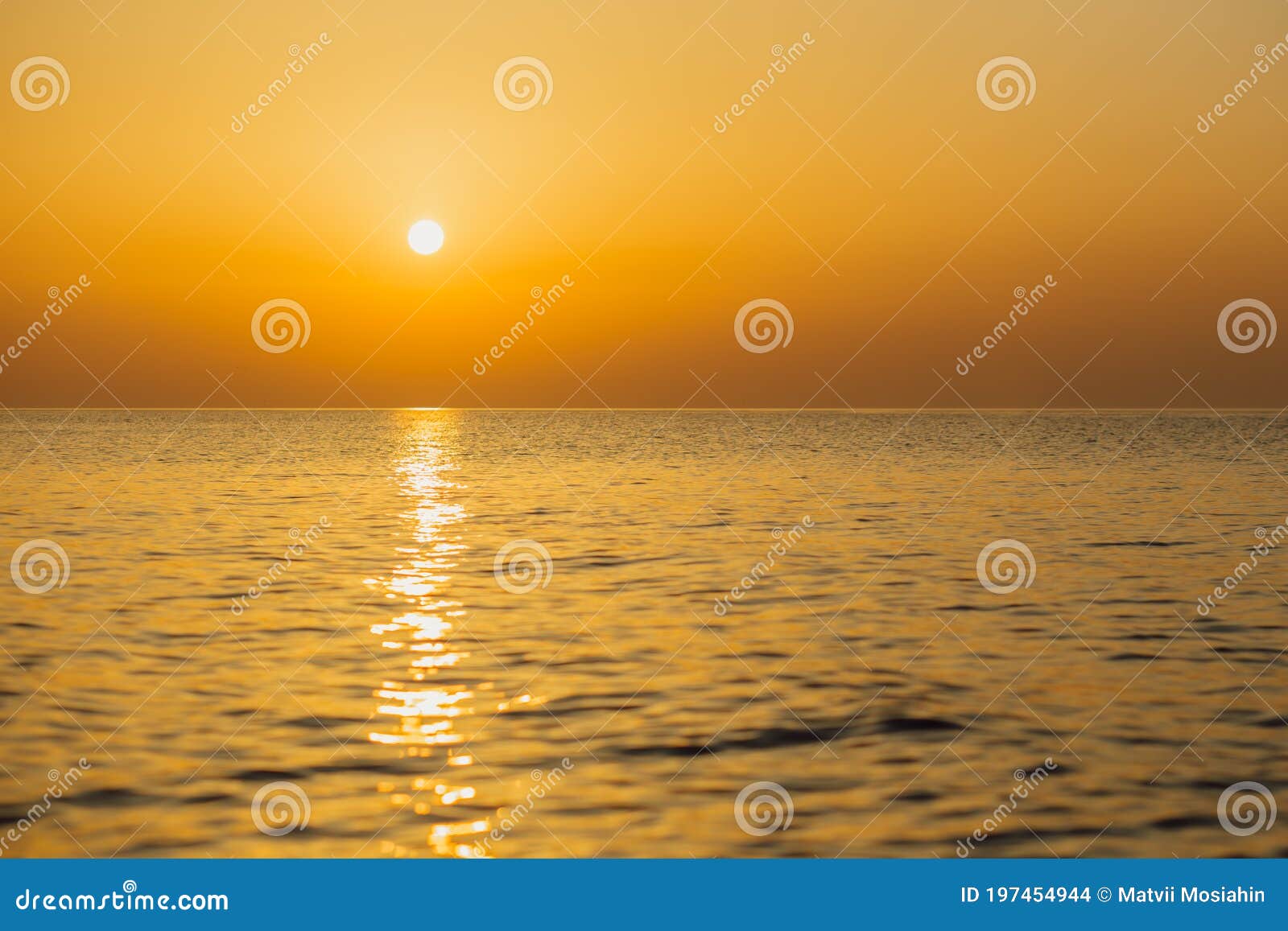 Fantastic Sea Sunset. Real Ocean Sunset. Stock Photo - Image of yellow ...