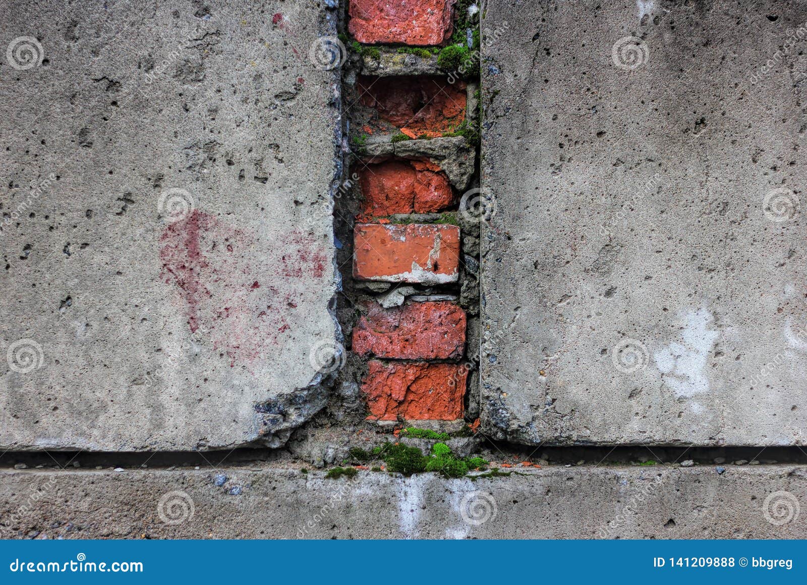 Real Old Damaged Concrete Block Wall Background Texture Stock Photo ...