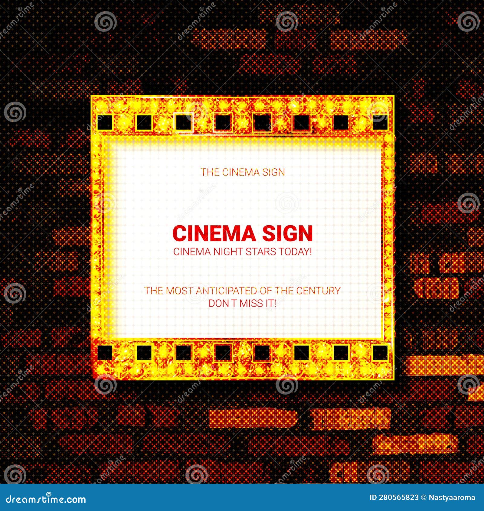 Real Film Strips In Waveform. Cinema Vector Poster Design Template. 3d ...