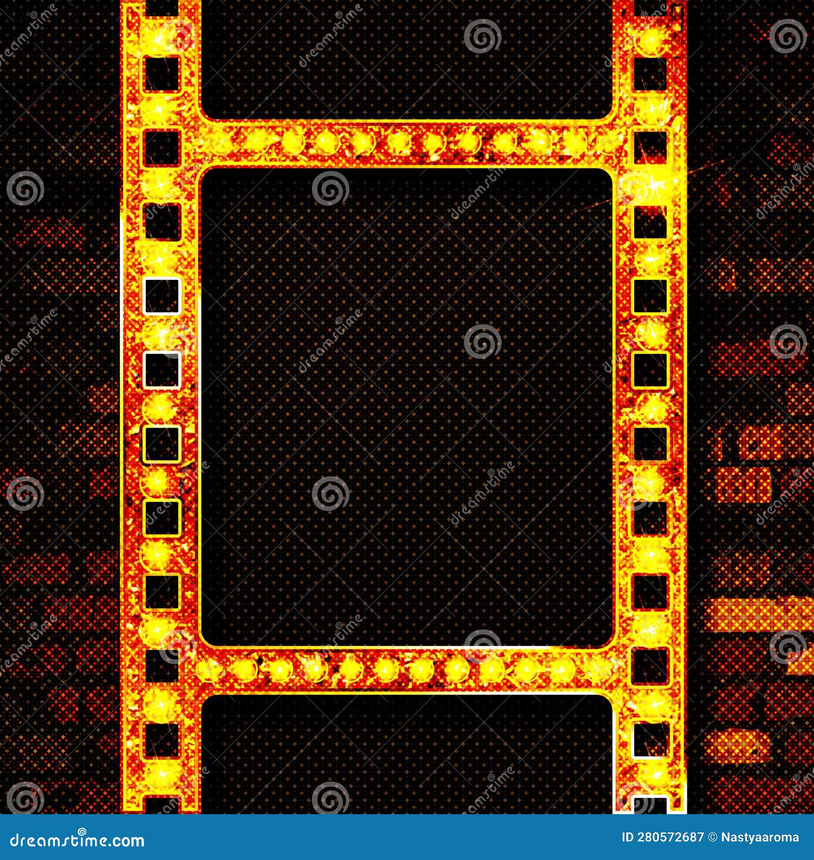 Real Film Strips In Waveform. Cinema Vector Poster Design Template. 3d ...