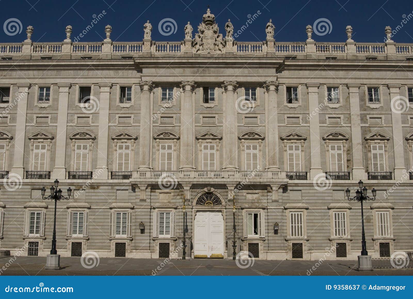 Real Palace in Madrid stock image. Image of construction - 9358637