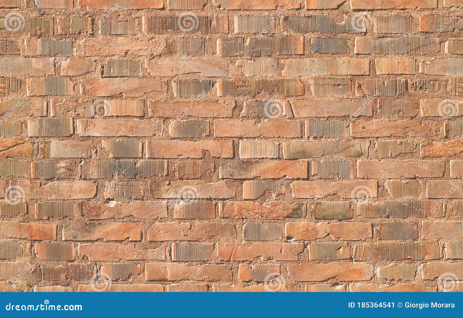 Real Perfect Seamless Bricks Wall Pattern Background. Stock Image ...