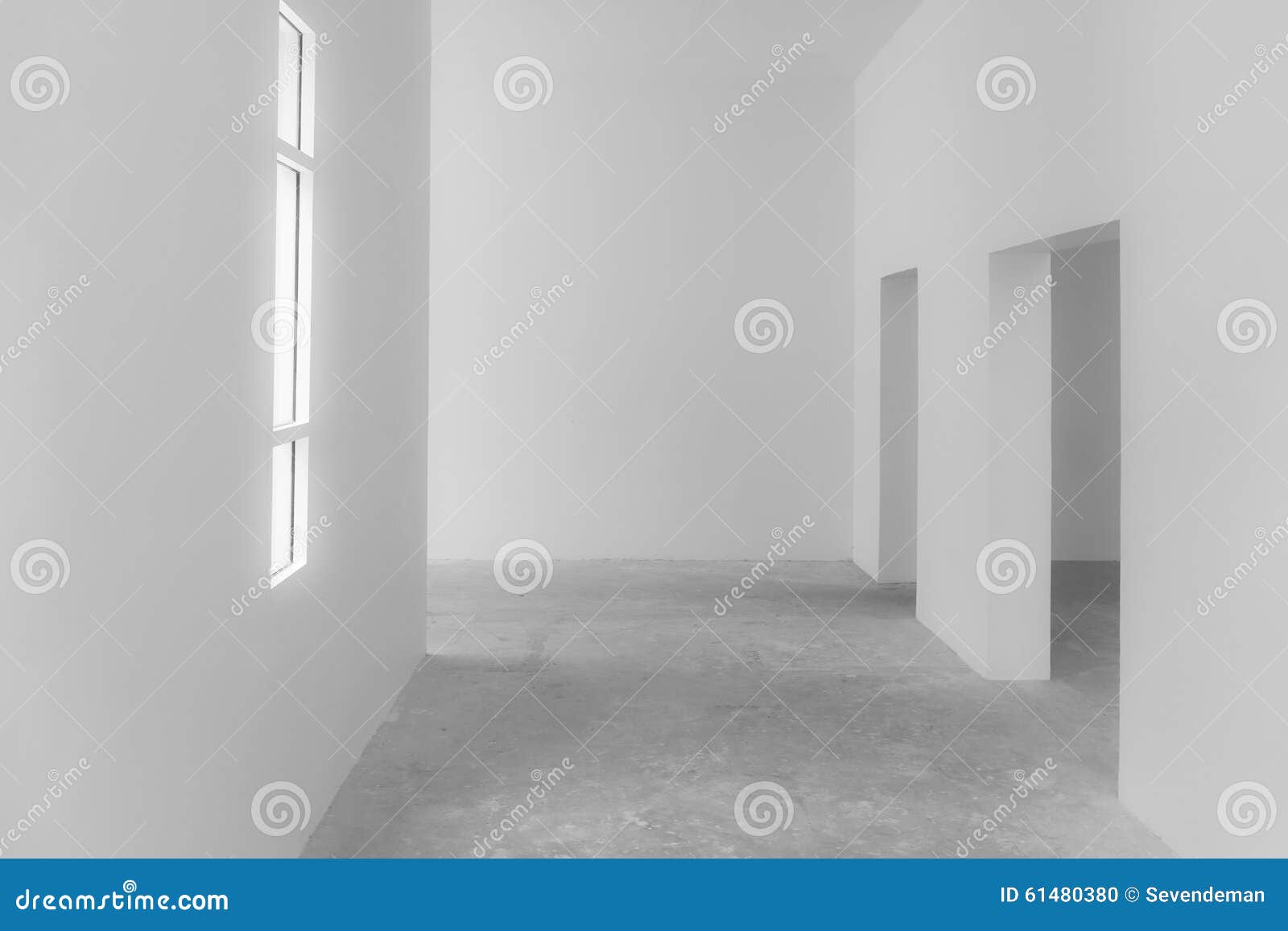 Real Photo of Empty White Room. Stock Photo - Image of domestic ...