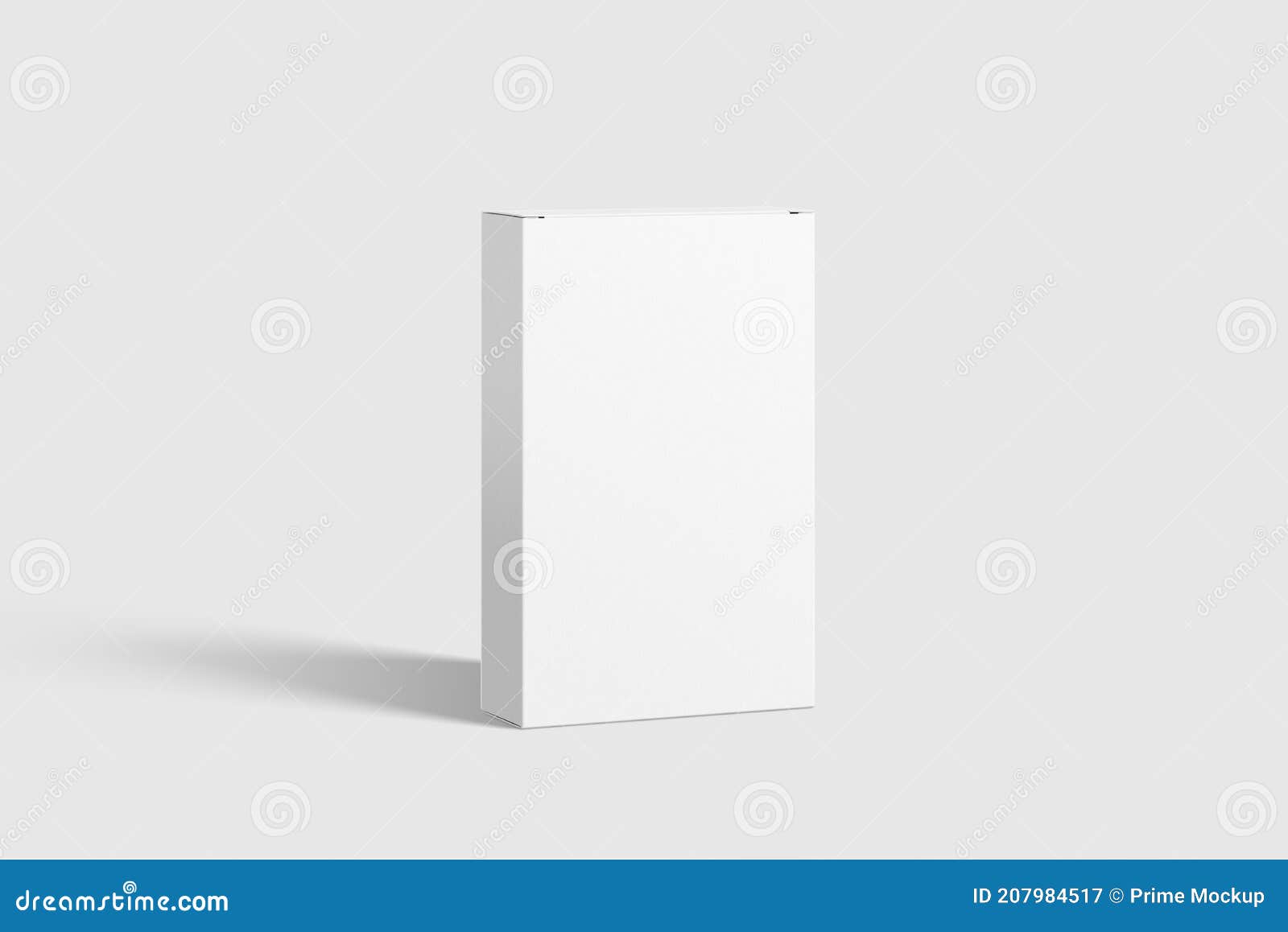 Real Photo, Flat Rectangle Cardboard Package Box Mockup on Light Grey ...
