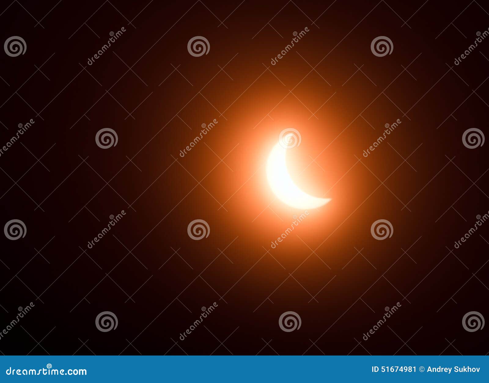 Real Photo of Partial Solar Eclipse 20.03 Stock Image - Image of earth ...