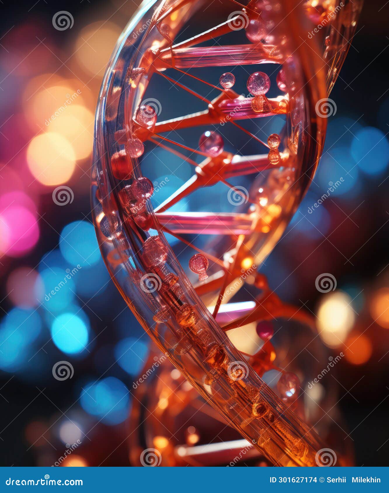 Real Picture DNA Helix Structure Stock Illustration - Illustration of ...
