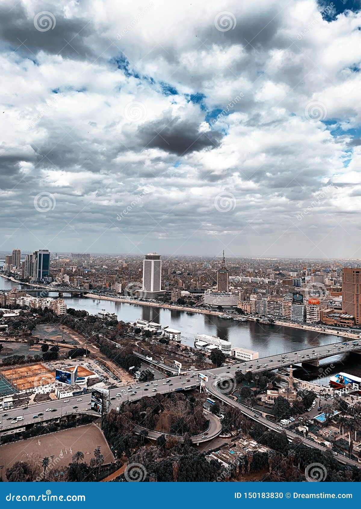 A Real Picture of the Highest Tower of Cairo Editorial Image - Image of ...
