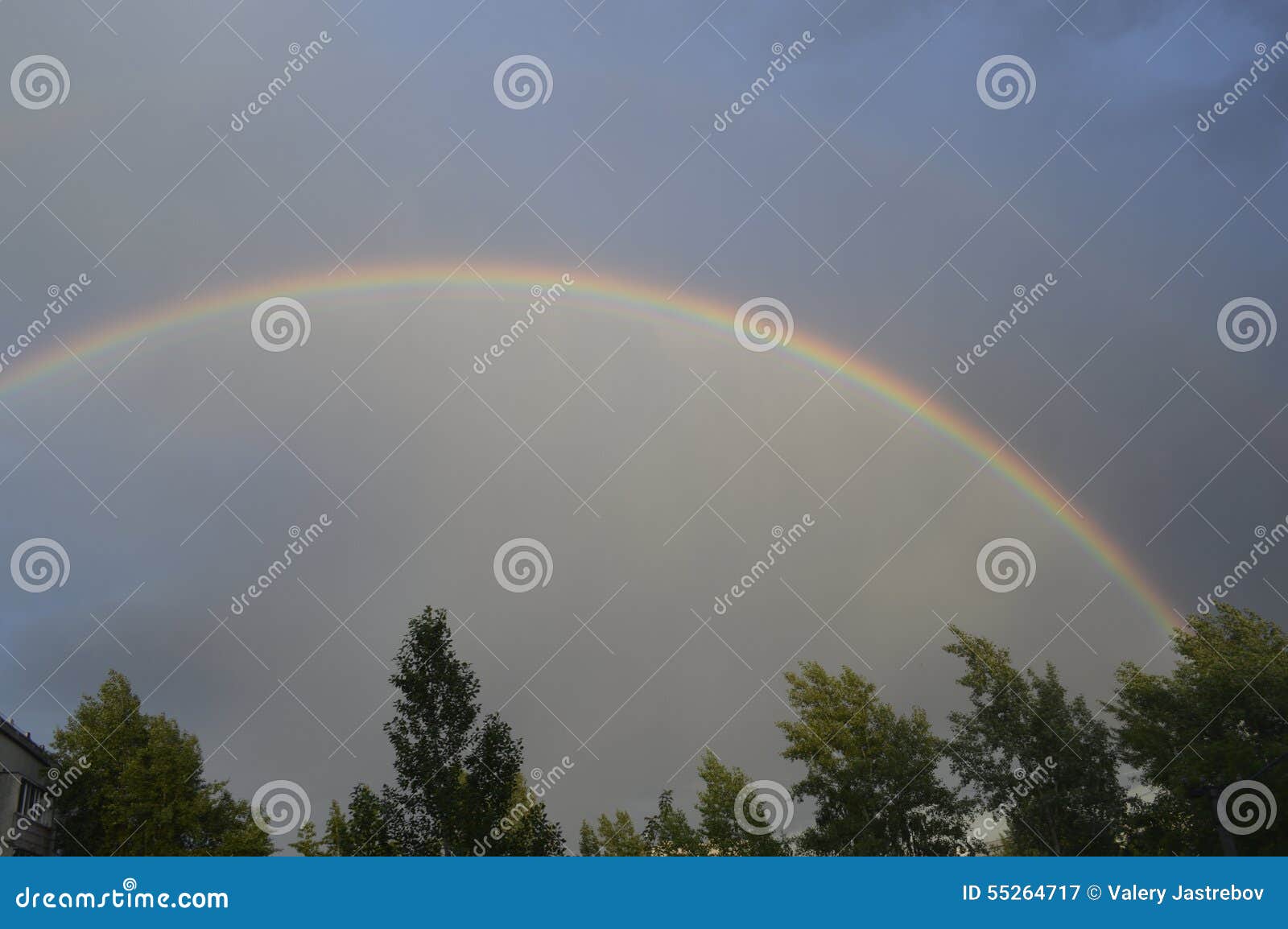 Real rainbow in the sky stock image. Image of landscape - 55264717