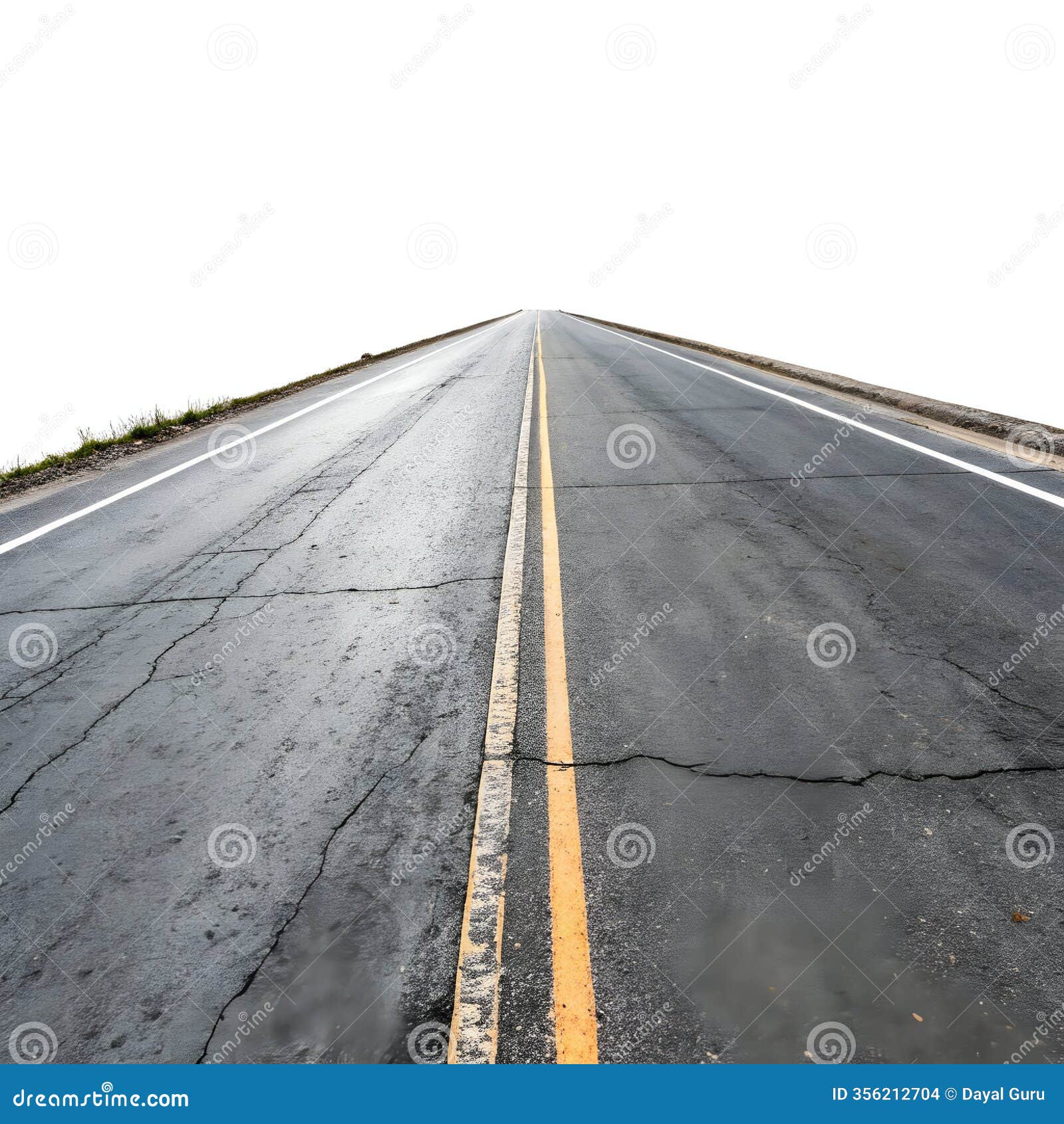 Real Road Isolated on White Background Stock Illustration ...