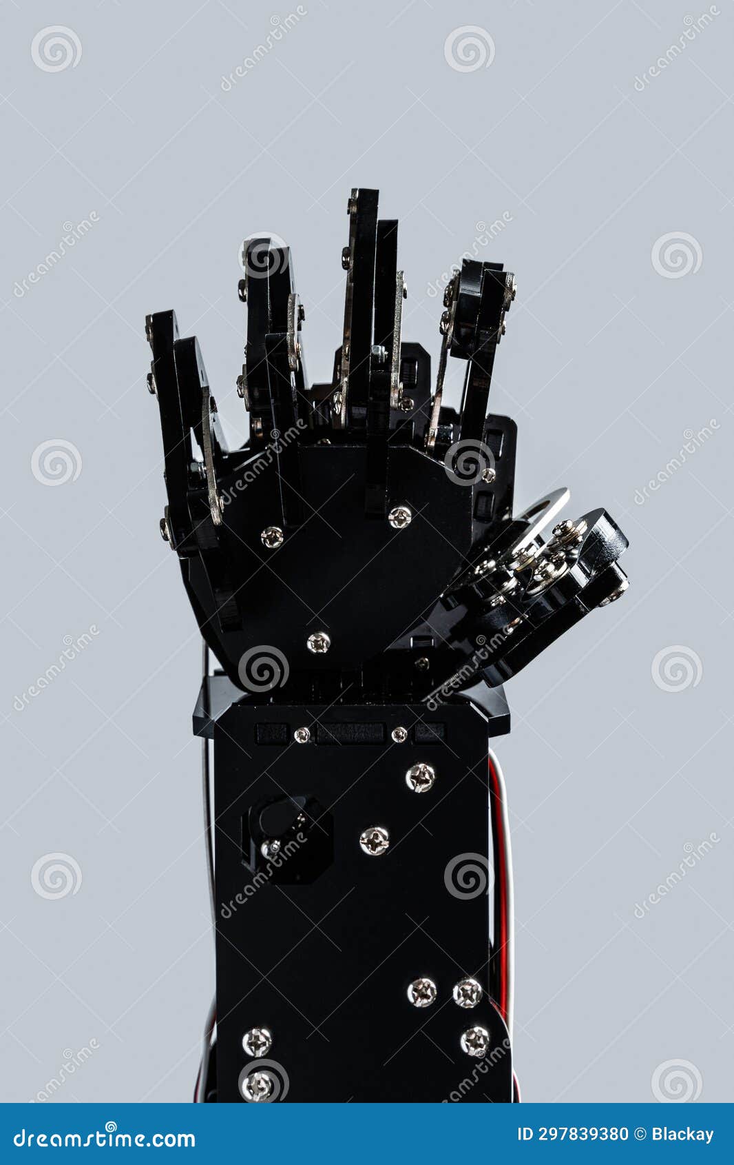Real Robotic Fist. Concept of Technological Singularity and AI Strike ...