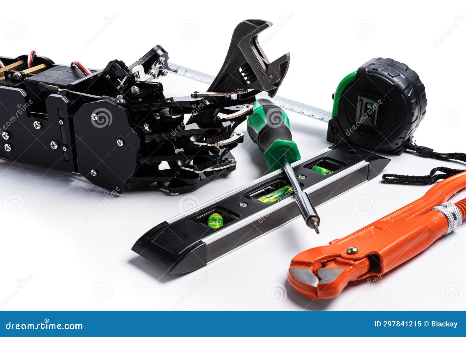 Real Robotic Hand with Various Instruments. Concepts of Artificial ...