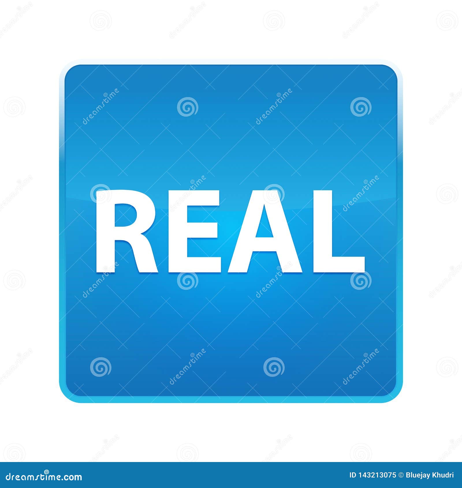 Real Shiny Blue Square Button Stock Illustration - Illustration of ...