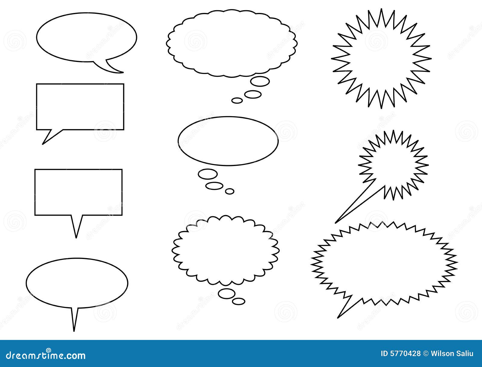 Real Simple Speech Bubbles stock vector. Illustration of shout - 5770428
