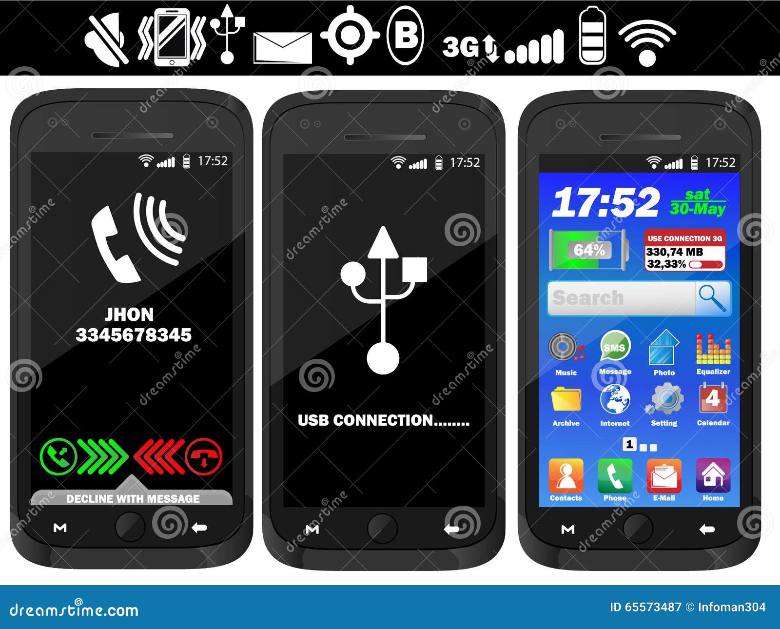 Real smartphone icon stock vector. Illustration of caller - 65573487