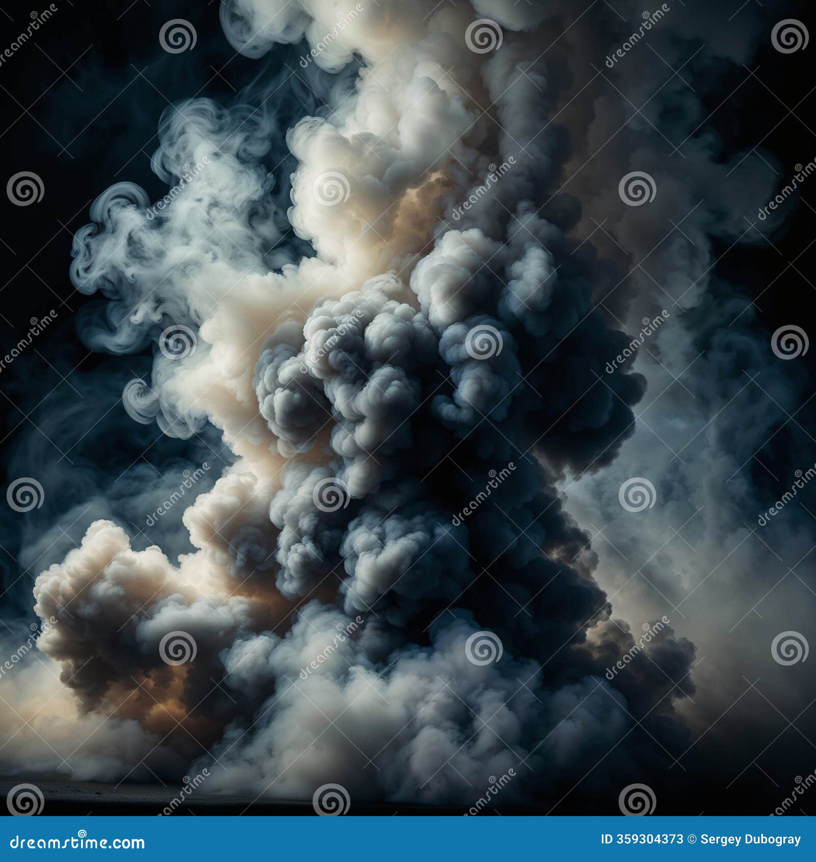 Real Smoke Exploding Outwards with Center Space Stock Illustration ...