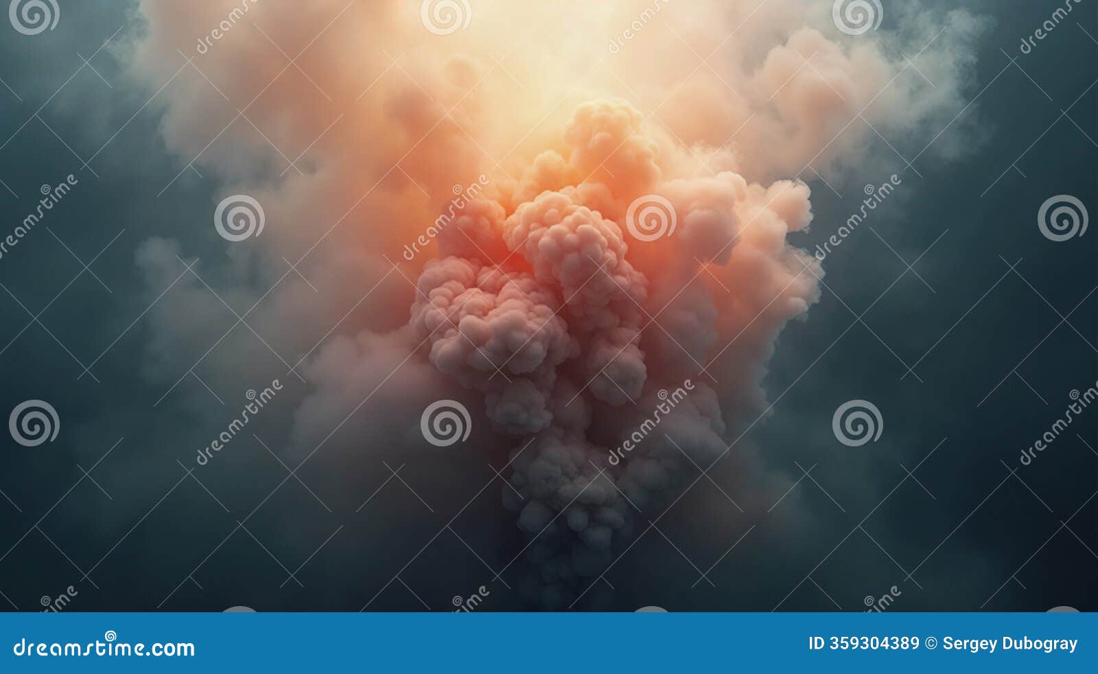 Real Smoke Exploding Outwards with Center Space Stock Illustration ...