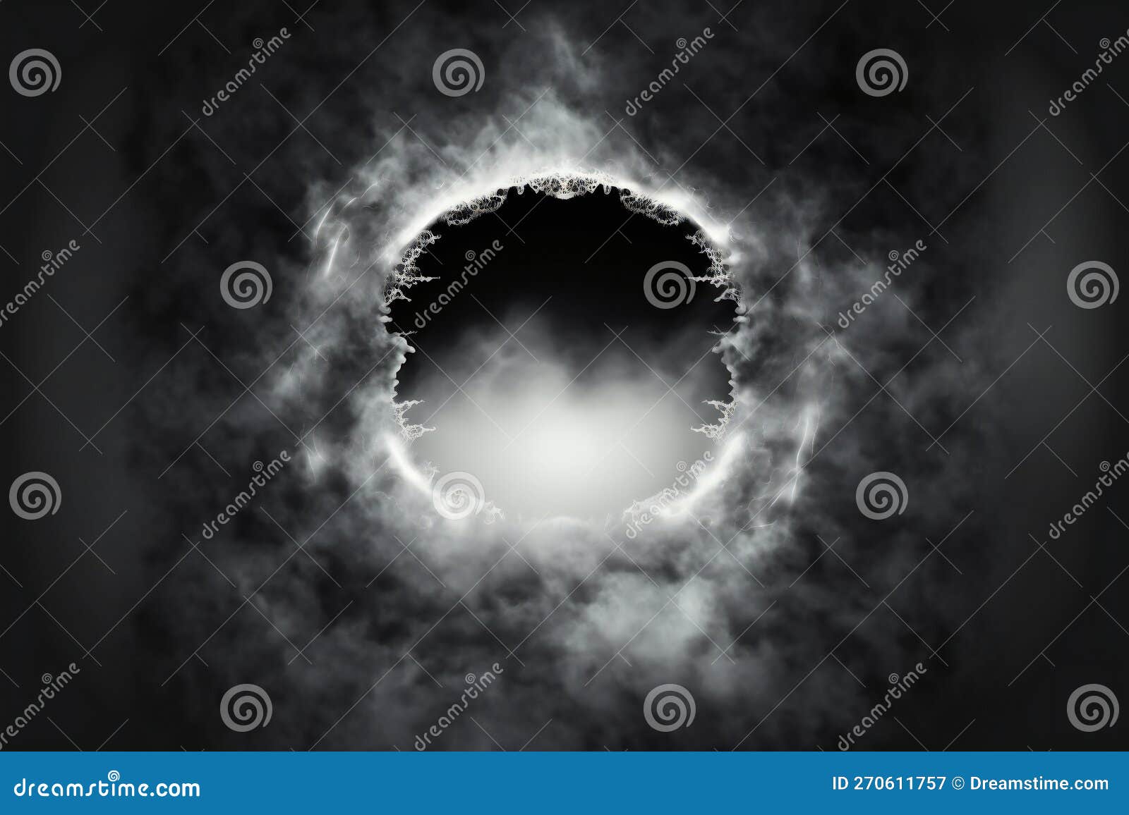 Real Smoke Exploding Outwards With Center Space Stock Photo ...