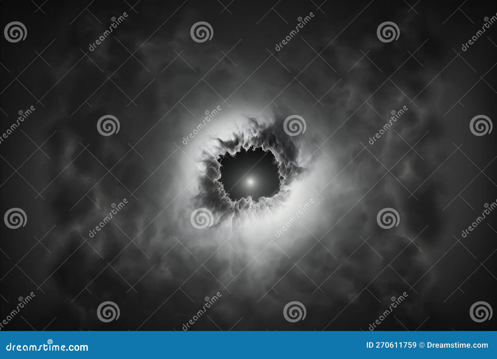 Real Smoke Exploding Outwards With Center Space Stock Photo ...