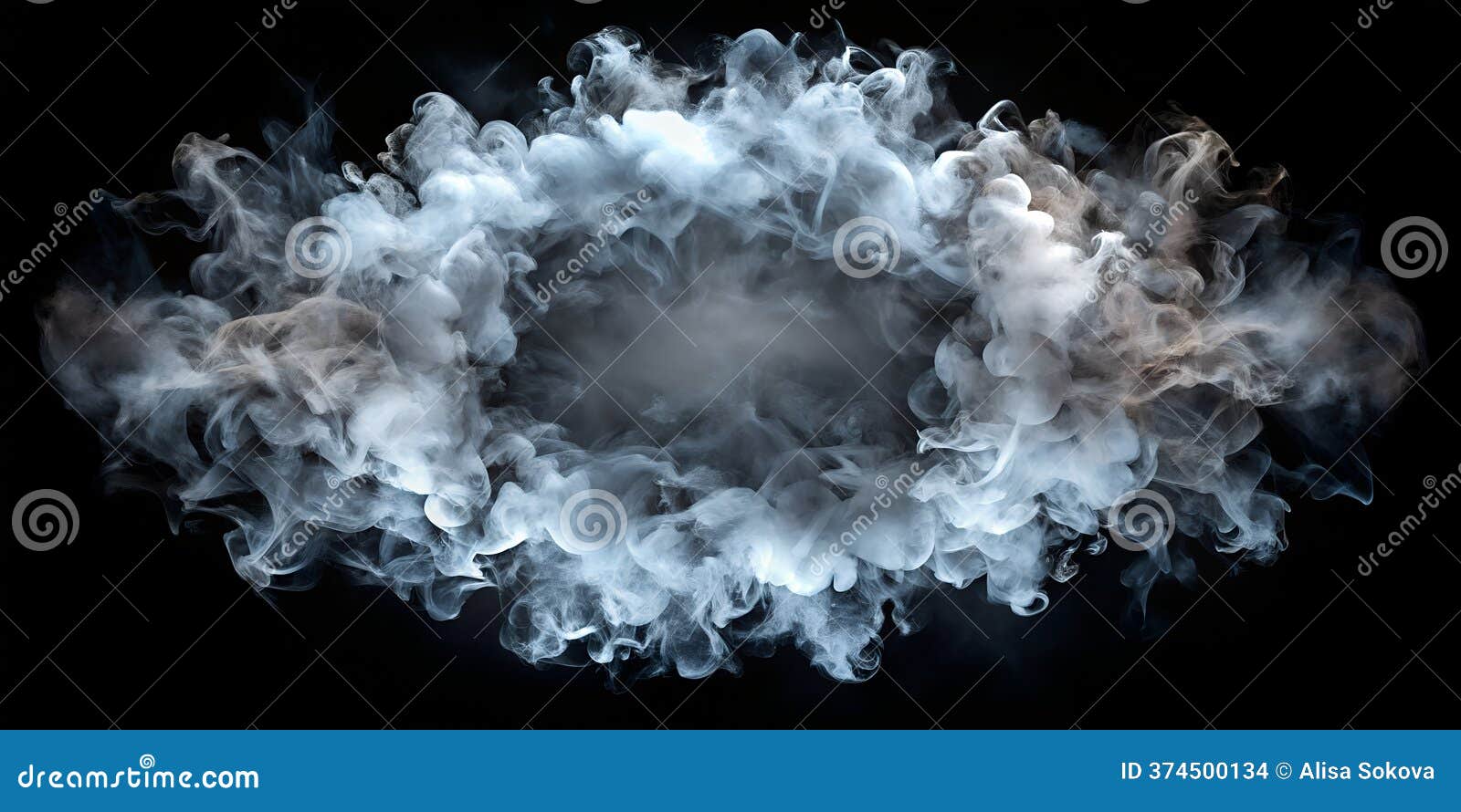 Real Smoke Exploding Outwards With Center Space Royalty-Free Stock ...