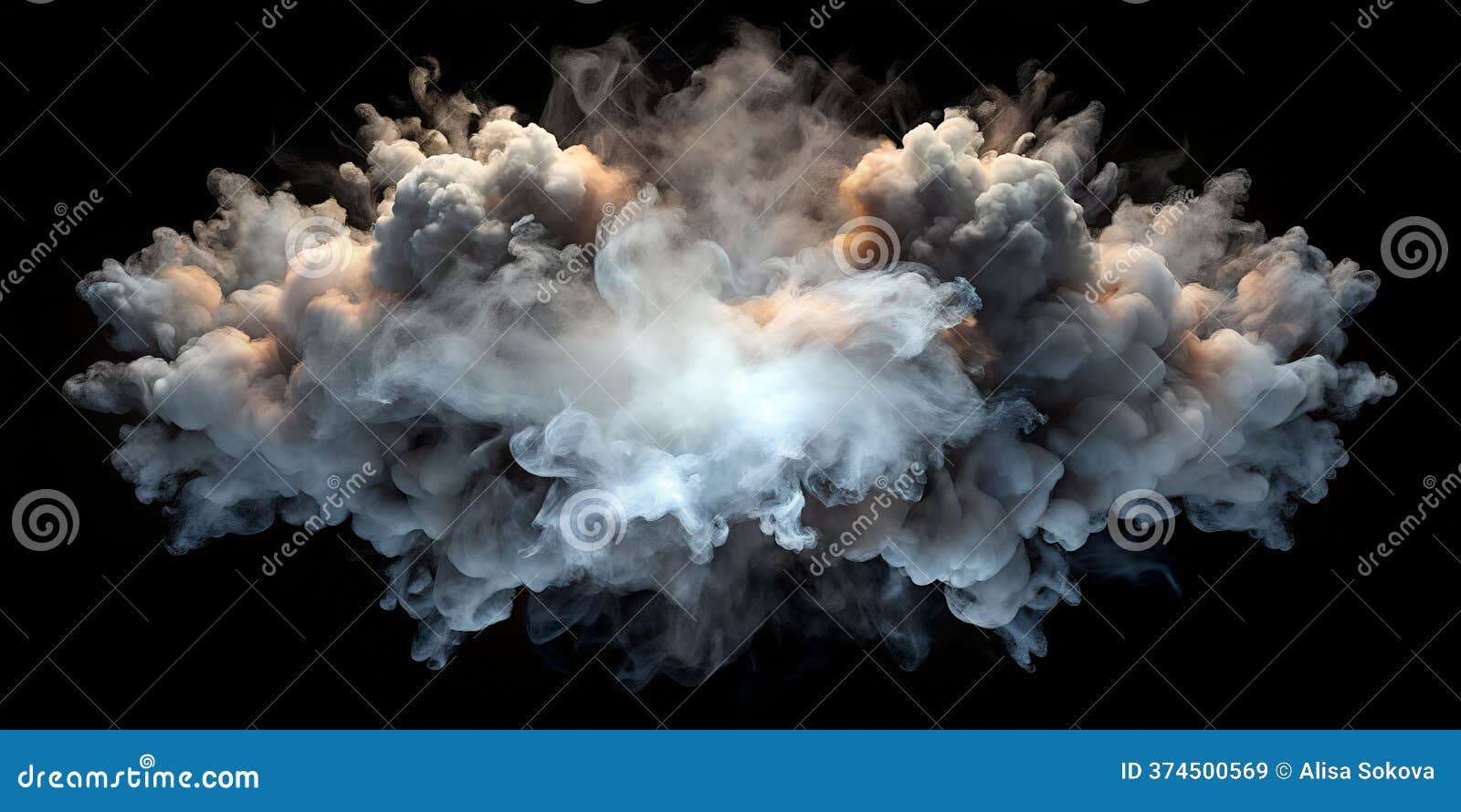 Real Smoke Exploding Outwards With Center Space Royalty-Free Stock ...