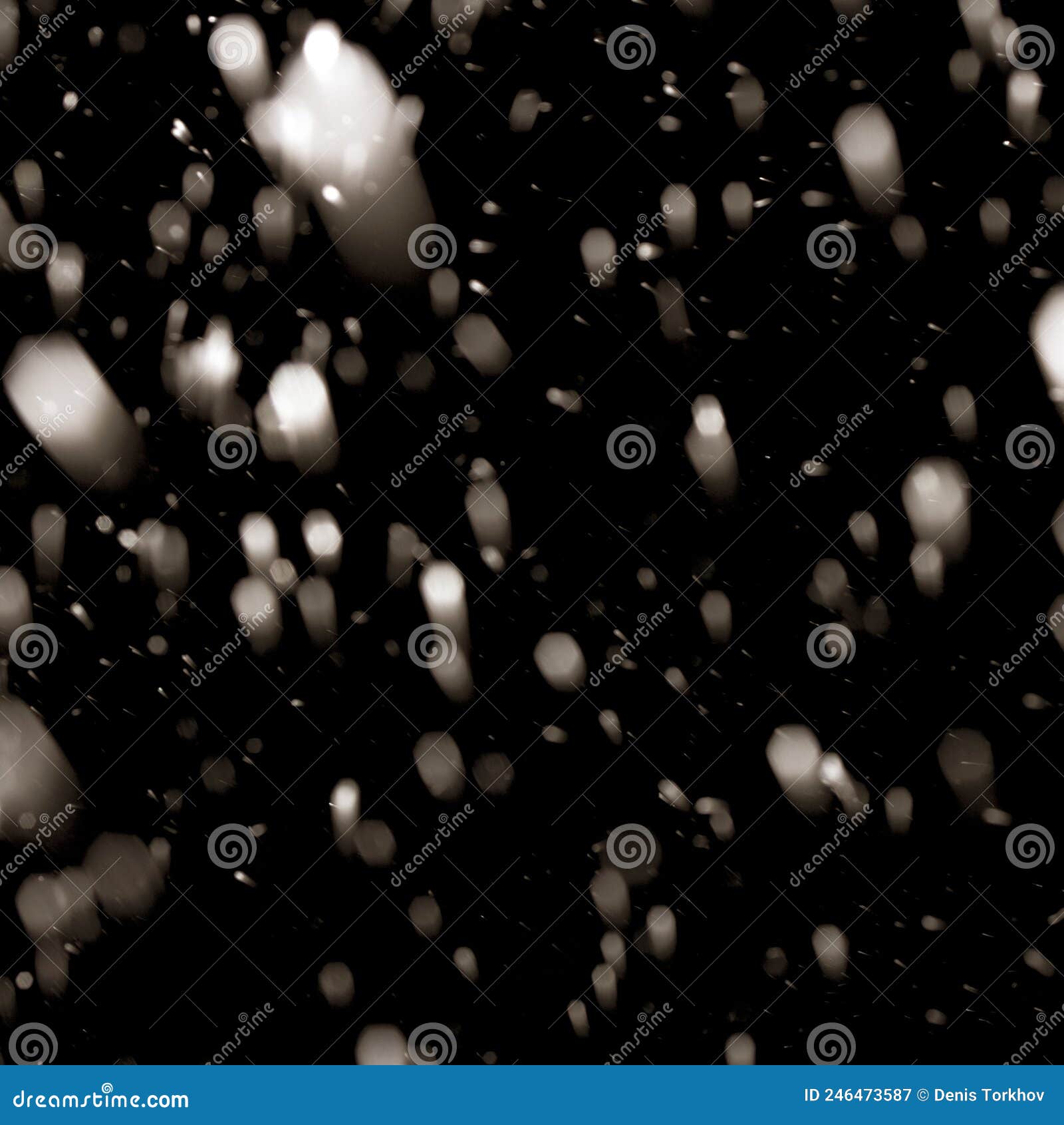 Real Snow on Black Background, it is Snowing, Blend Layer for Screen ...