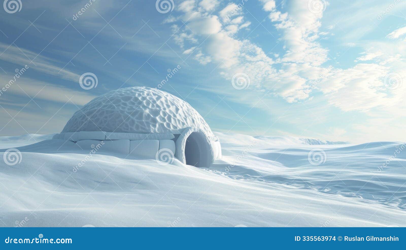 Real Snow Igloo House in the Winter Stock Photo - Image of igloo, weather: 335563974