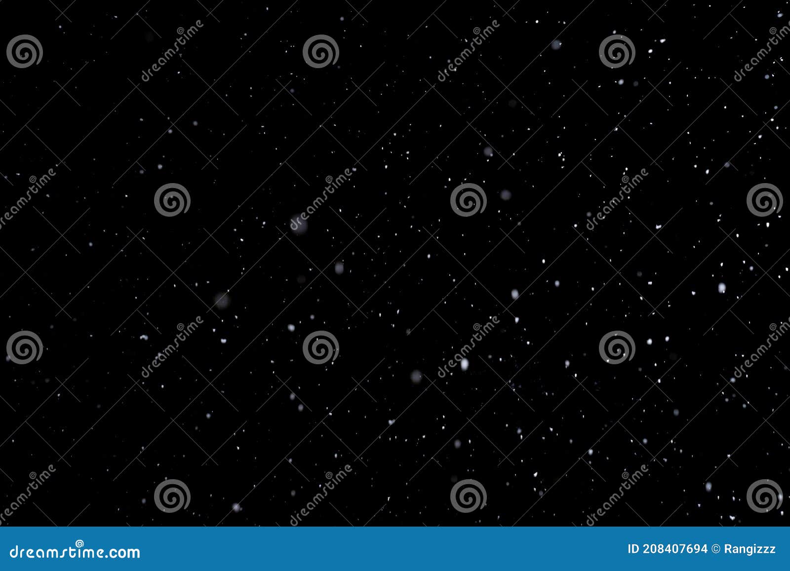 Real Snow Isolated on Pure Black Background Stock Photo - Image of ...