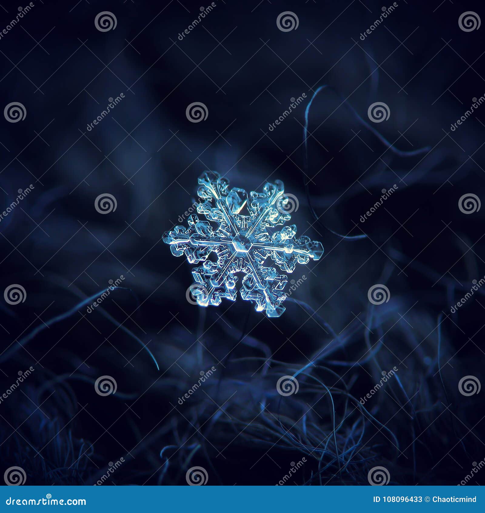 Real Snowflake at High Magnification Stock Image - Image of close ...