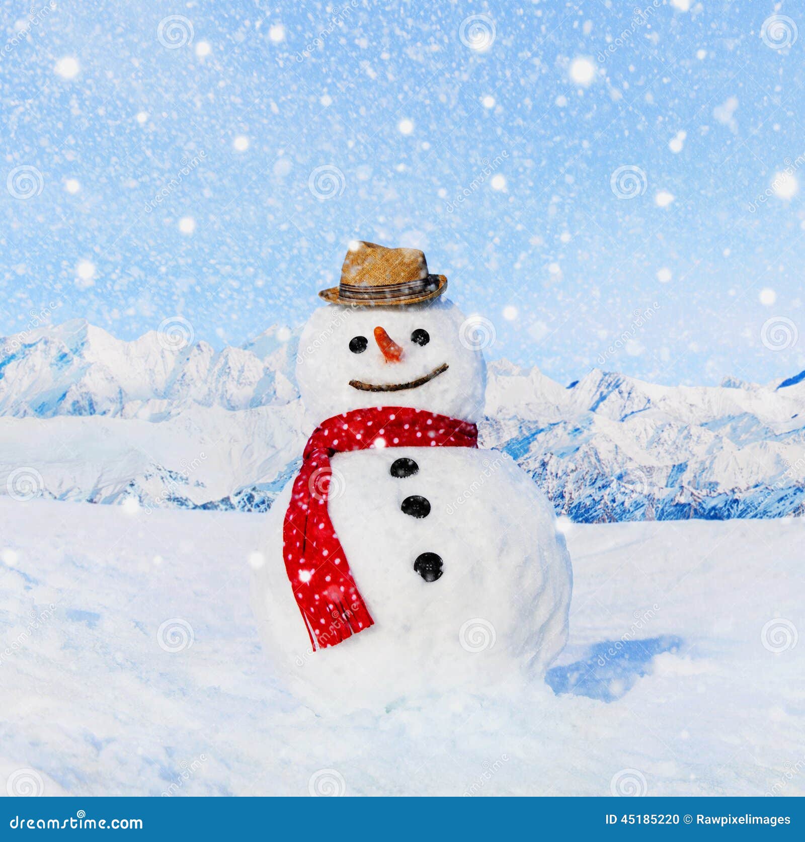 Real Snowman Background