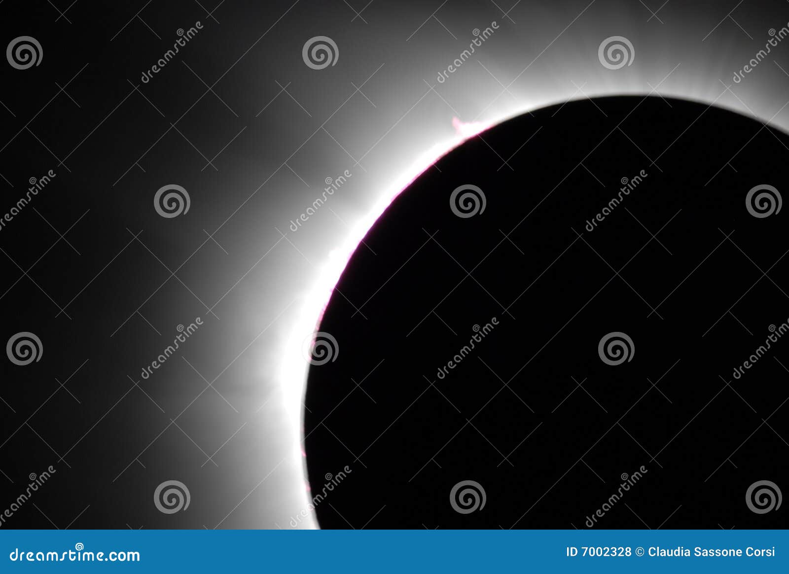 Solar Eclipse Trilogy Sequence With Corona Display Royalty-Free Stock ...