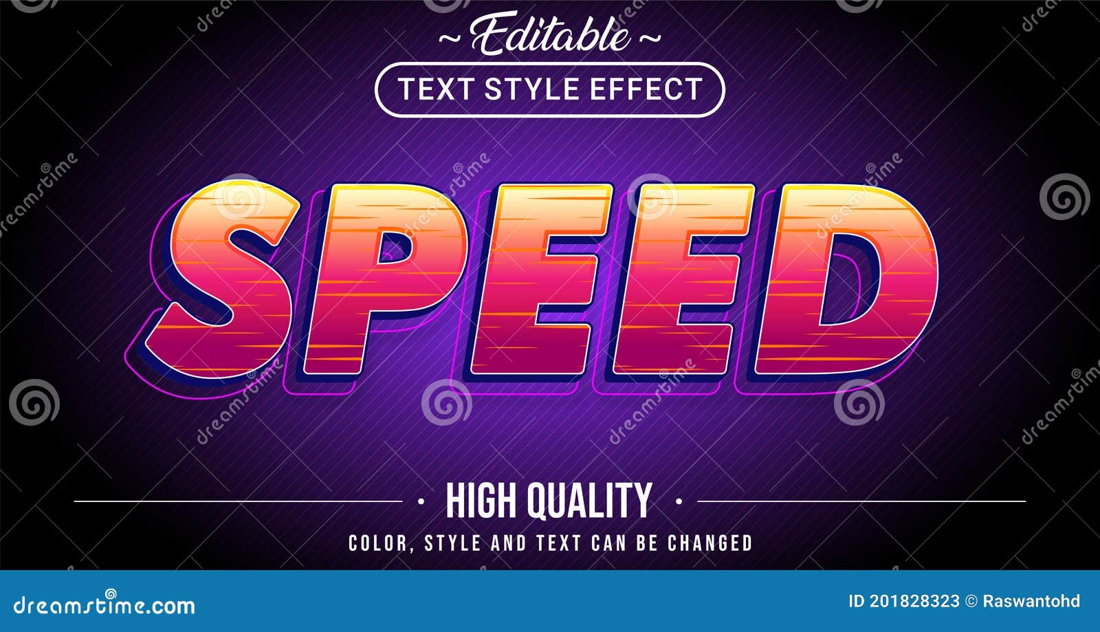 Real Speed Text Effect - Editable Text Effect Stock Vector ...