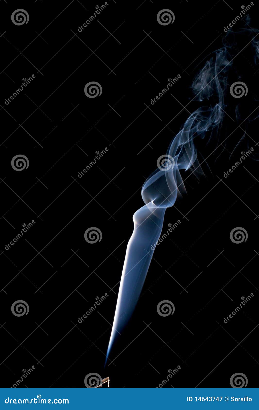 Real Spiraling Incense Smoke Stock Image - Image of black, essence ...